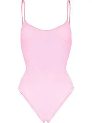 Hunza G Pamela Crinkle Swimsuit - Pink