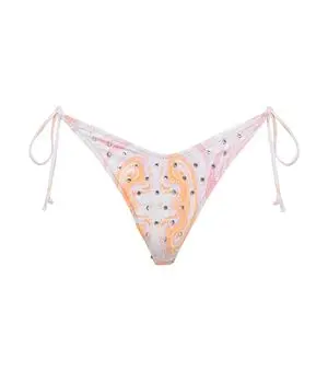 REINA OLGA Susan Embellished Bikini Bottoms - Multicoloured