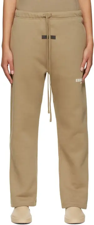 Fear Of God Fear Of God ESSENTIALS Tan Cotton Lounge Pants - Oak