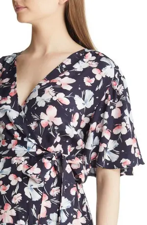 ANGEL MATERNITY Floral Faux Wrap Maxi Dress