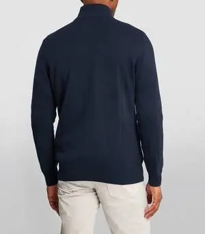 Barbour Cotton Half-zip Sweater - Navy