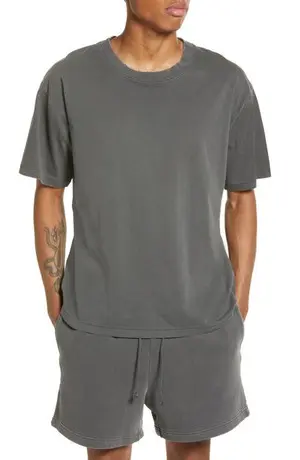 ELWOOD Core Oversize Organic Cotton Jersey T-shirt Grey