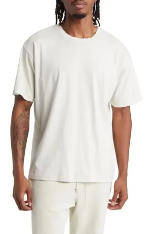 ELWOOD Core Oversize Organic Cotton Jersey T-shirt Vintage Chalk