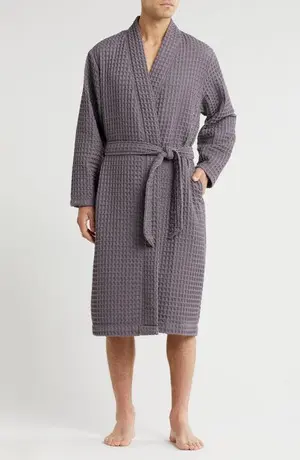 Nordstrom Modern Waffle Robe Grey Excalibur