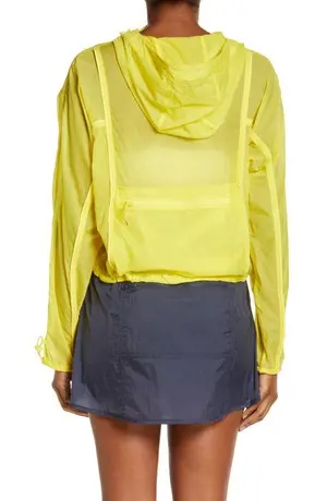 Outdoor Voices Hooded Half Zip Windbreaker - Limoncello