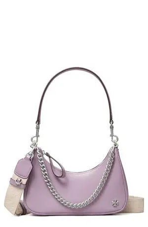 Tory Burch 151 Mercer Small Leather Crescent Bag