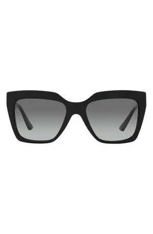 Versace 56mm Square Frame Sunglasses - Black