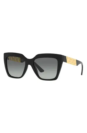 Versace 56mm Square Frame Sunglasses - Black