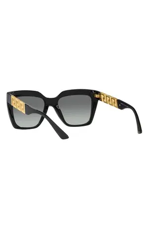 Versace 56mm Square Frame Sunglasses - Black