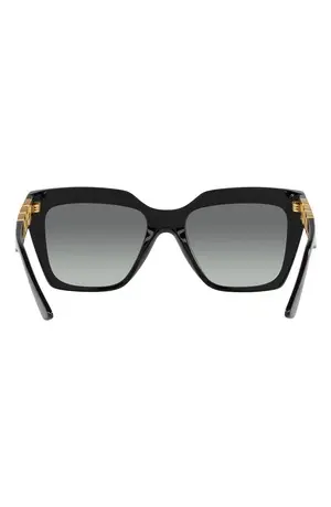 Versace 56mm Square Frame Sunglasses - Black