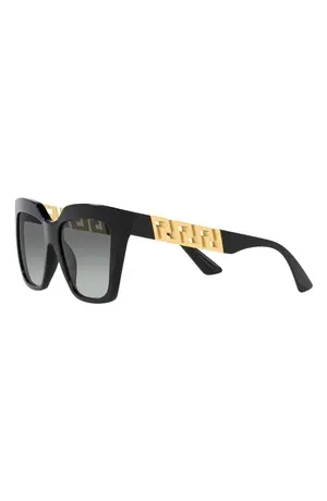 Versace 56mm Square Frame Sunglasses - Black