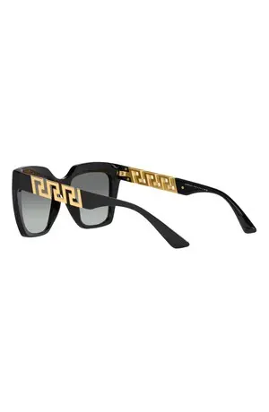 Versace 56mm Square Frame Sunglasses - Black