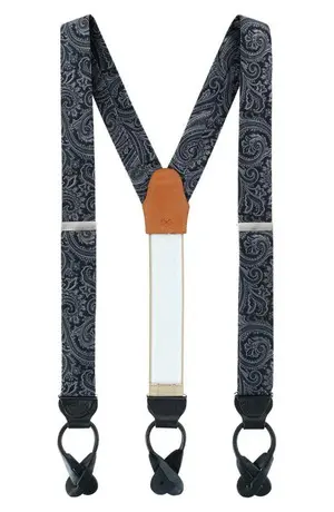 Trafalgar Sobee Paisley Suspenders - Black