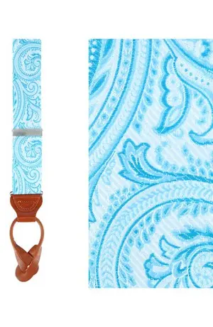 Trafalgar Sobee Paisley Suspenders - Blue