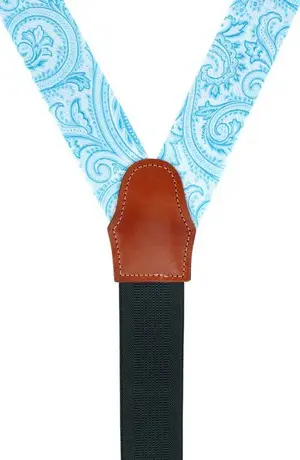 Trafalgar Sobee Paisley Suspenders - Blue
