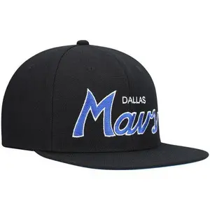 Mitchell & Ness Dallas Mavericks Hardwood Classics Script 2.0 Snapback Hat