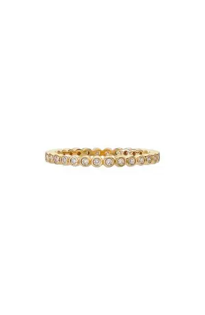 Sethi Couture Mini Bezel Diamond Band Ring - 18k Yg