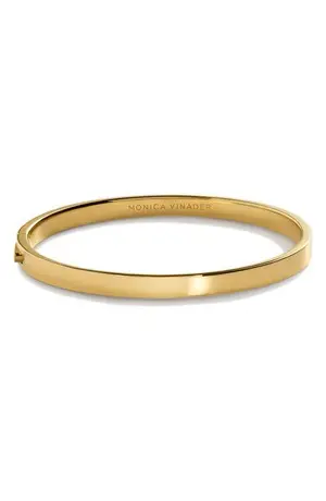 Monica Vinader Essential Hinged Bangle Bracelet - 18ct Gold Vermeil On Silver