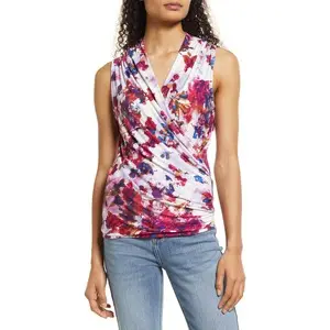 Loveappella Drape Wrap Sleeveless Top