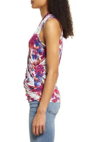 Loveappella Drape Wrap Sleeveless Top