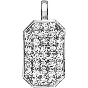 Sethi Couture Pavé Diamond Tag Pendant - 18k Wg