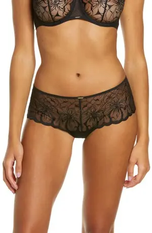 Chantelle Fleurs Hipster Tanga - Black