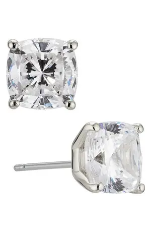 Nadri Modern Luv Cubic Zirconia Stud Earrings