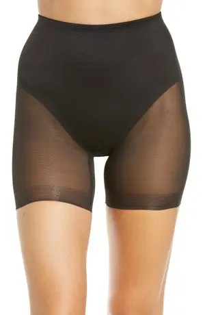 MIRACLESUIT® Sexy Sheer Rear Lift Shaping Bike Shorts - Black