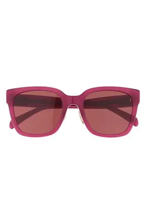 Celine CELINE Triomphe 55mm Rectangular Sunglasses Pink / Other / Bordeaux