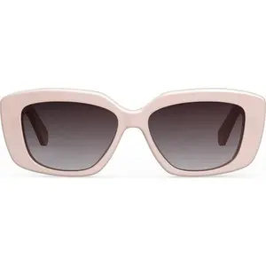 Celine CELINE Triomphe 55mm Rectangular Sunglasses Shiny Pink/violet