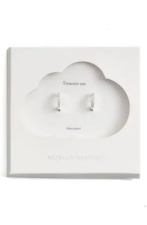 Estée Lauder Crystal Pavé Huggie Hoop Earrings