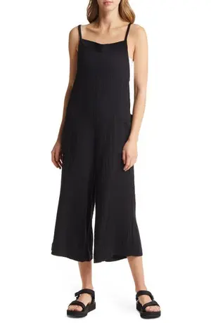 Rip Curl Premium Cotton Gauze Jumpsuit - Black
