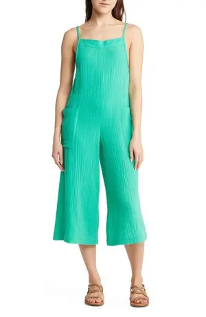 Rip Curl Rip Curl Premium Cotton Gauze Jumpsuit Green