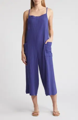 Rip Curl Rip Curl Premium Cotton Gauze Jumpsuit Wild Berry