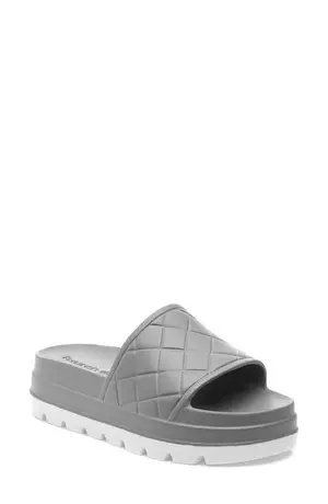 J/SLIDES NYC Stud Slide Sandal Grey Eva