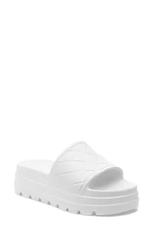 J/SLIDES NYC Stud Slide Sandal White Eva