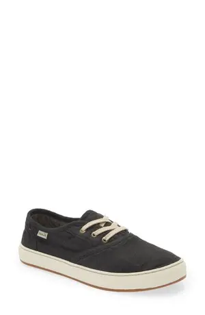Sanuk Avery Lace-up Hemp Sneakers - Washed Black