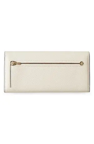 Mulberry Grained Calfskin Continental Wallet - Chalk