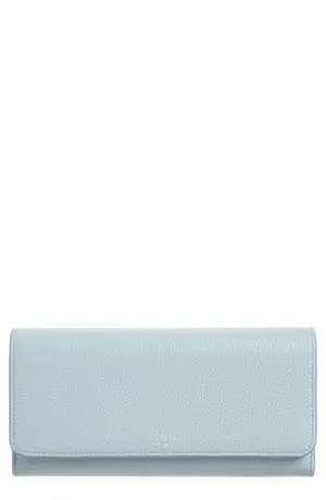 Mulberry Leather Continental Wallet Poplin Blue