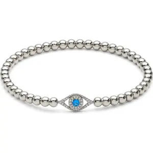 Nadri Evil Eye Beaded Stretch Bracelet