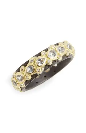 Armenta Old World Diamond And Sapphire Ring - Yellow Gold/ Blackened Silver