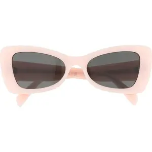 Celine 54mm Butterfly Sunglasses - Shiny Pink / Smoke