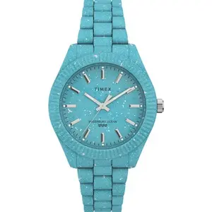 TIMEX® Waterbury Ocean Recycled Plastic Bracelet Watch - Blue/blue/blue