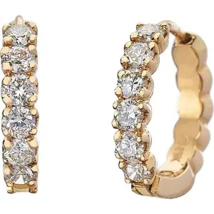 Sethi Couture Zelda Diamond Huggie Earrings - 18k Yg