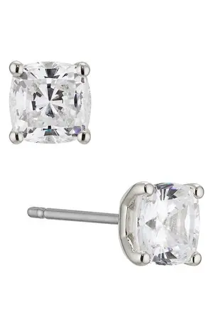Nadri Small Cubic Zirconia Stud Earrings - Rhodium