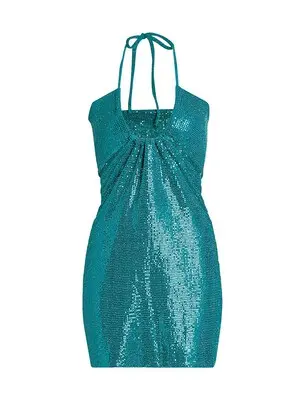 Dodo Bar Or Women's Tal Sequined Minidress - Turquoise  - Turquoise