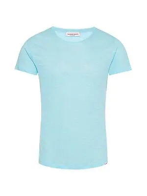 Orlebar Brown Men's Happy Capsule Linen T-Shirt - Pool  Pool