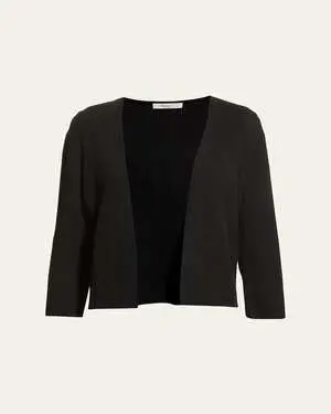 Lafayette 148 New York Cropped Open-front Cardigan - Black