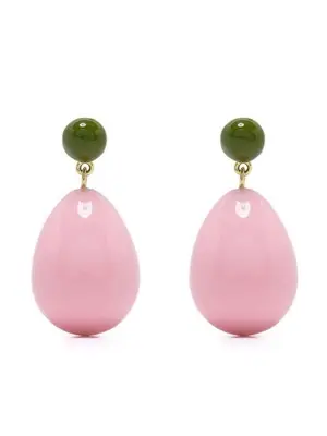 ESHVI Two-tone Drop Earrings - Pink