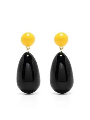 ESHVI Drop Earrings - Black